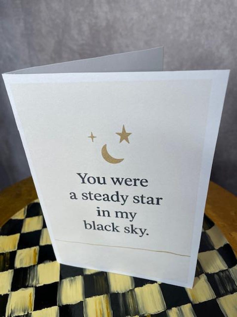 Grief Thank You Card: Steady Star Sympathy Gift (printable 5x7 PDF Card ...