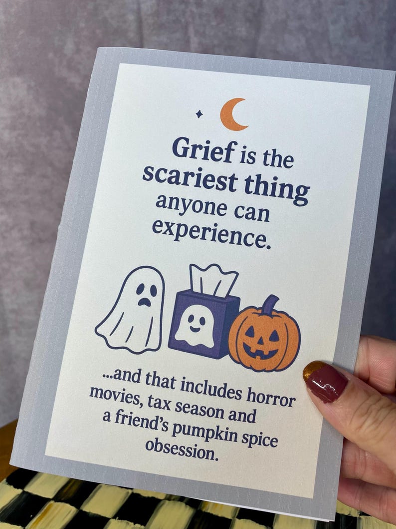 Grief is the Scariest Thing Card | Funny Halloween Grief Card ...