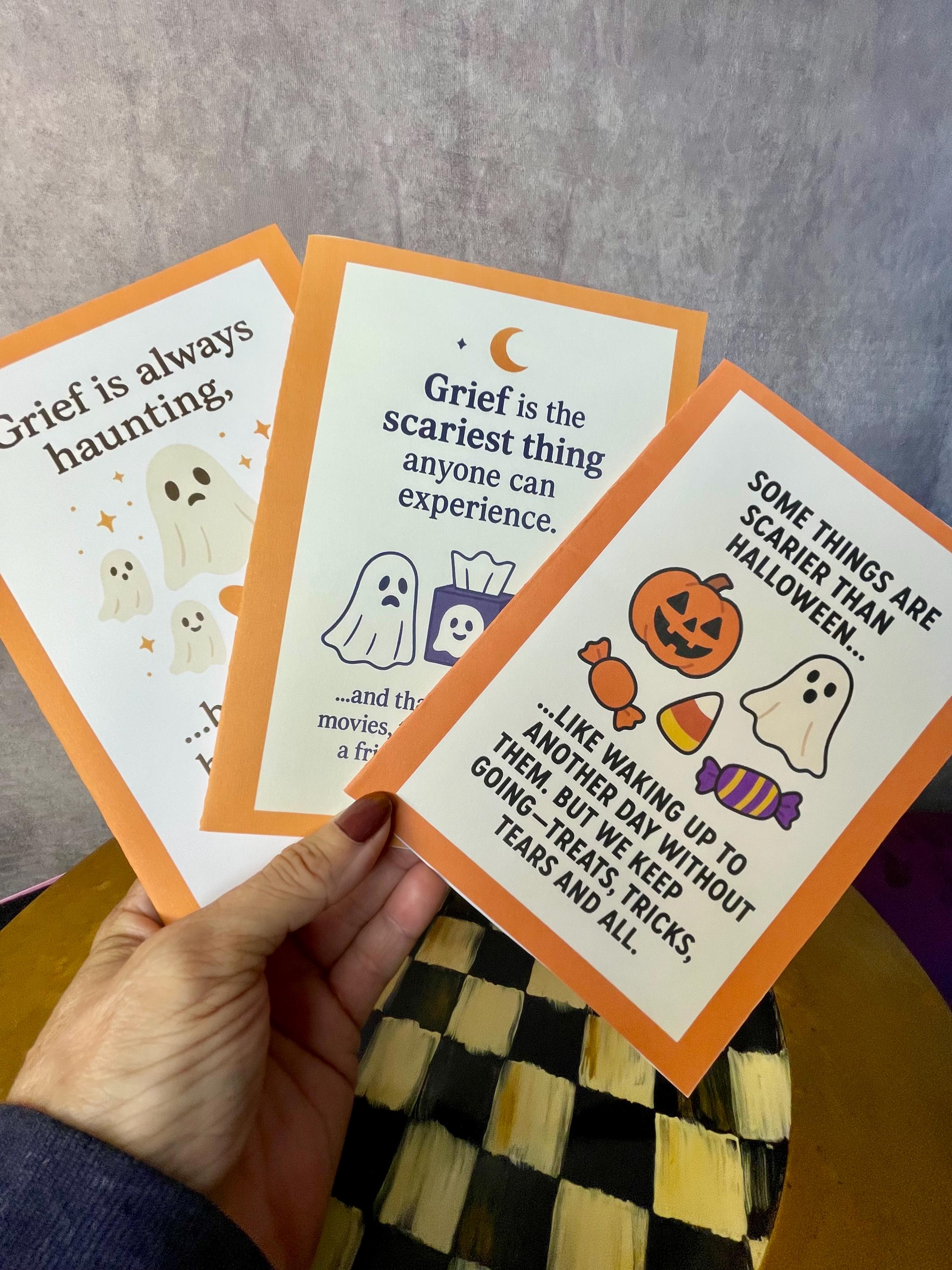 Halloween Grief Card Bundle | Funny & Comforting Grief Cards Set of 3 ...
