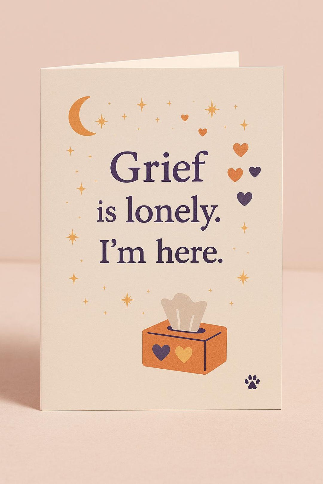 Grief is Lonely Card | Sympathy & Bereavement Support | Printable 5x7 ...