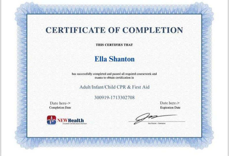 Professional CPR & First Aid Certificate Template: Editable Training ...
