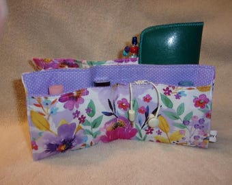 Small Purse Organizer Inserts 8 Pockets 2 Sections W/key Tether Gift ...