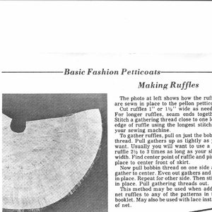 Vintage Petticoat, and Undergarment Pattern for Fashion Dolls and ...