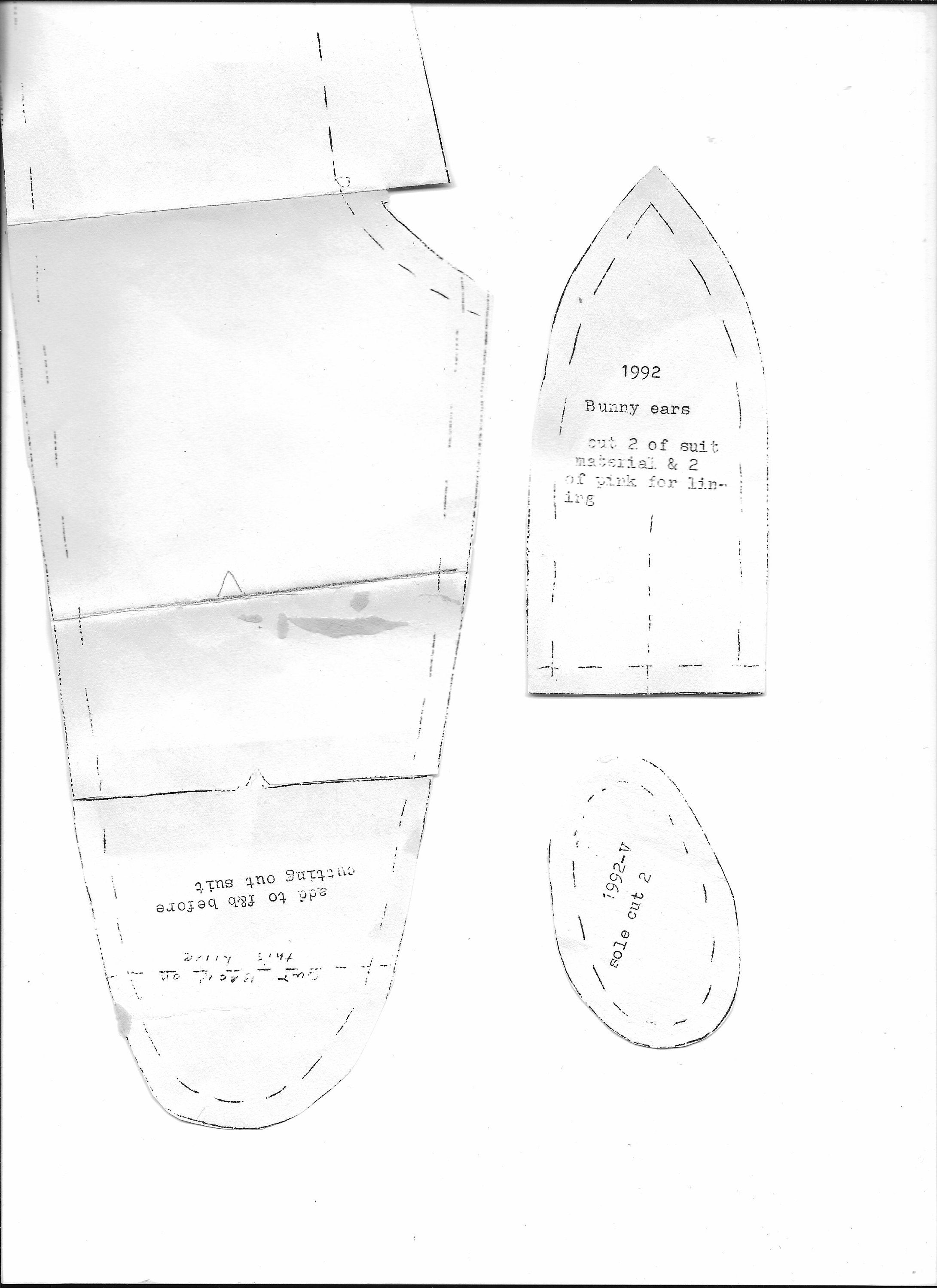 Rare Velvet Rabbit Costume Original Vintage Pattern for Rabbit, Dog or ...