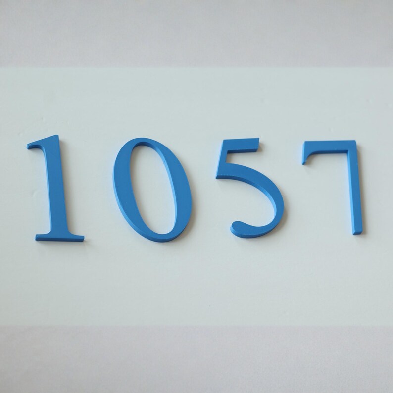 Modern 3D Printed House Numbers: Bold Address Sign for Home Exterior - Etsy