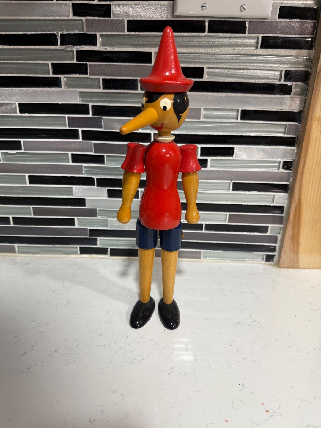 Vintage Hand Made Wooden Pinocchio. Made in Italy - Etsy
