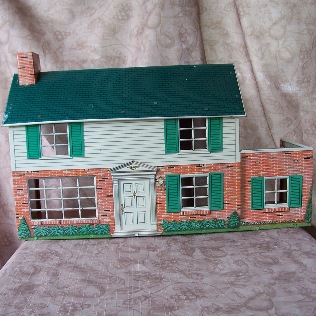 Vintage RARE FIND Marx Metal Dollhouse With Furnishings. B614-5. - Etsy
