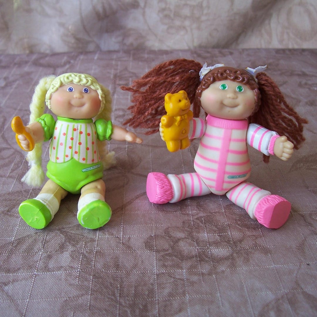 Vintage 1984 Cabbage Patch Kids Small Figurines Moveable Arms and Legs ...
