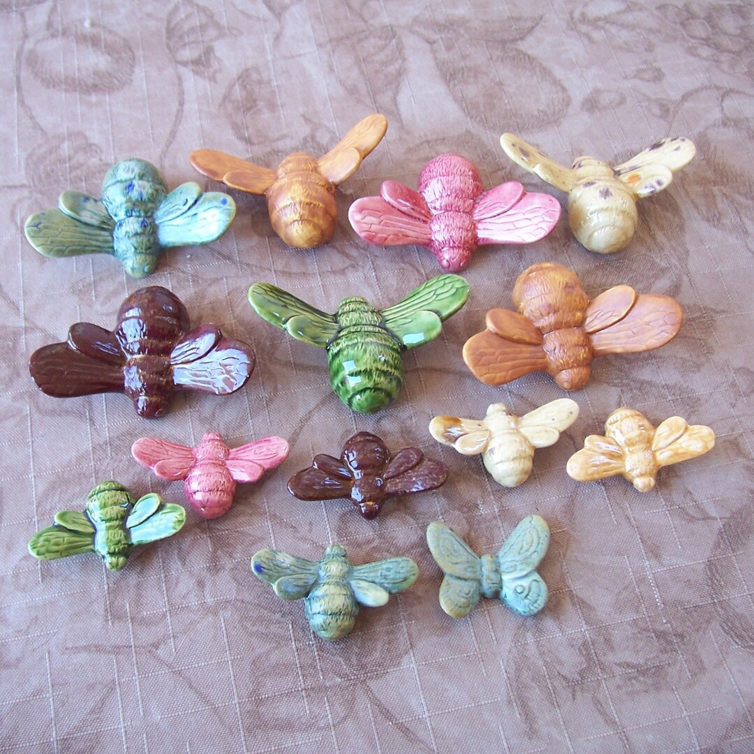 Slip Poured Assorted Bee Knobs for Gourd Crafts Using Vintage - Etsy