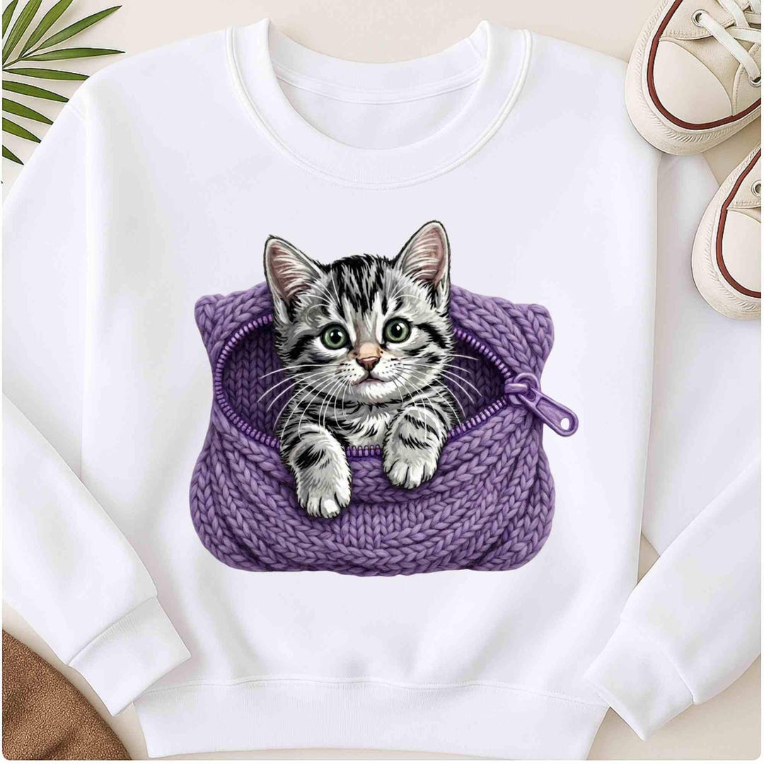 Cute Kitten PNG Clipart, Viral Cat Sublimation Design, Realistic Cat in ...