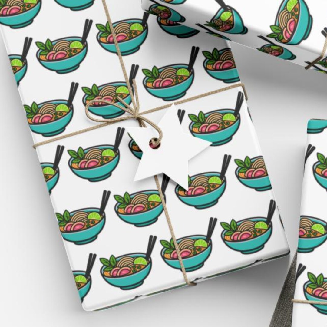 Asian Wrapping Paper Gift Wrap Birthday Present for Chef Vietnamese ...