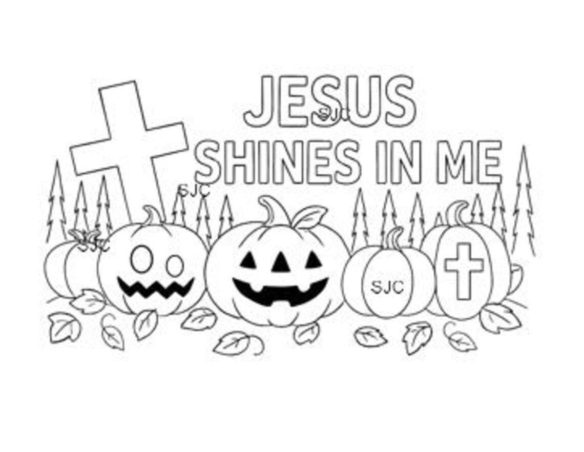 Halloween Christian Harvest Coloring Pages, Fall Activity Sheet ...
