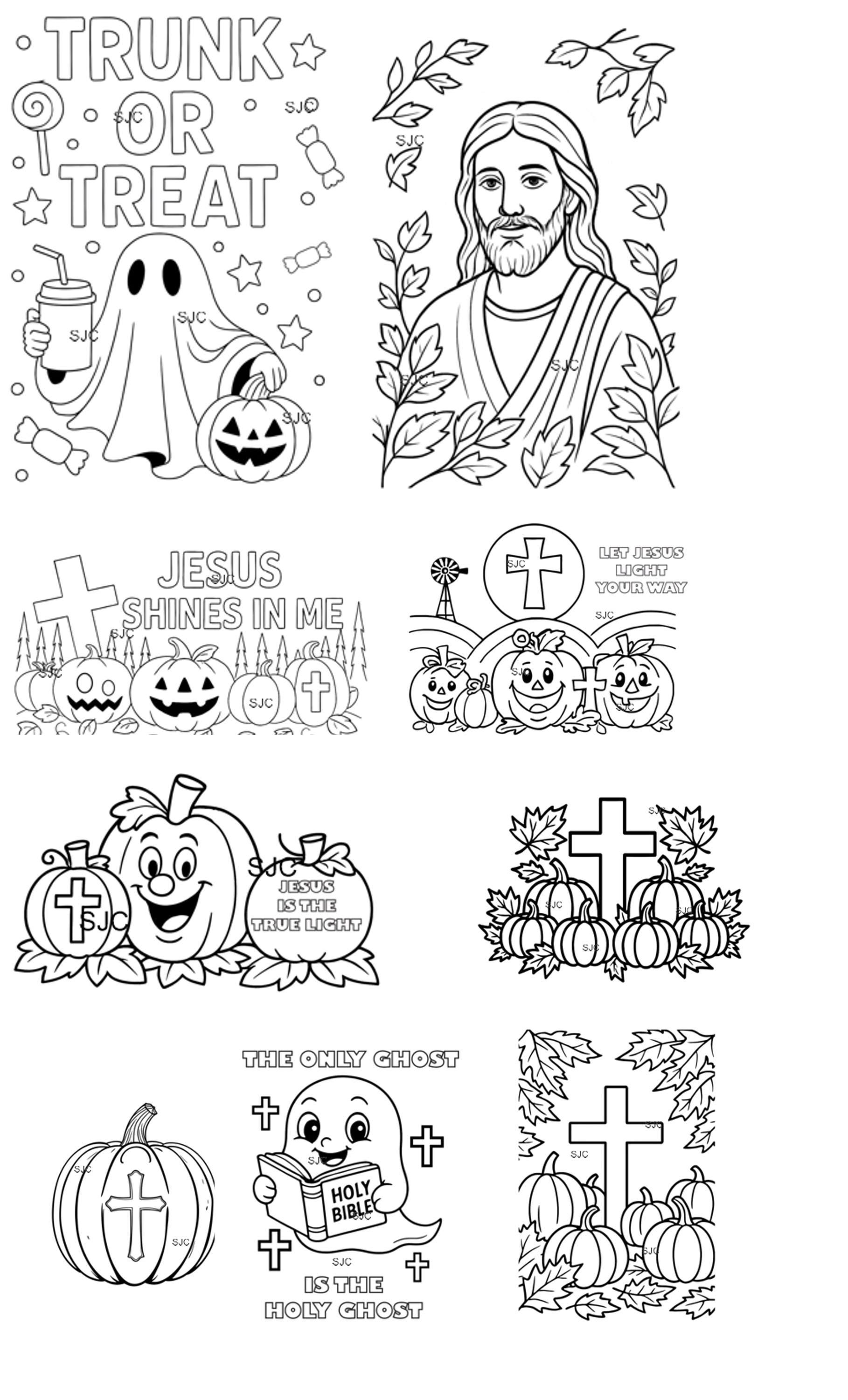 Halloween Christian Harvest Coloring Pages, Fall Activity Sheet ...
