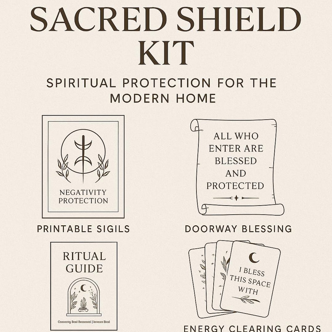 Sacred Shield Kit Spiritual Protection Bundle Printable Sigils Doorway ...