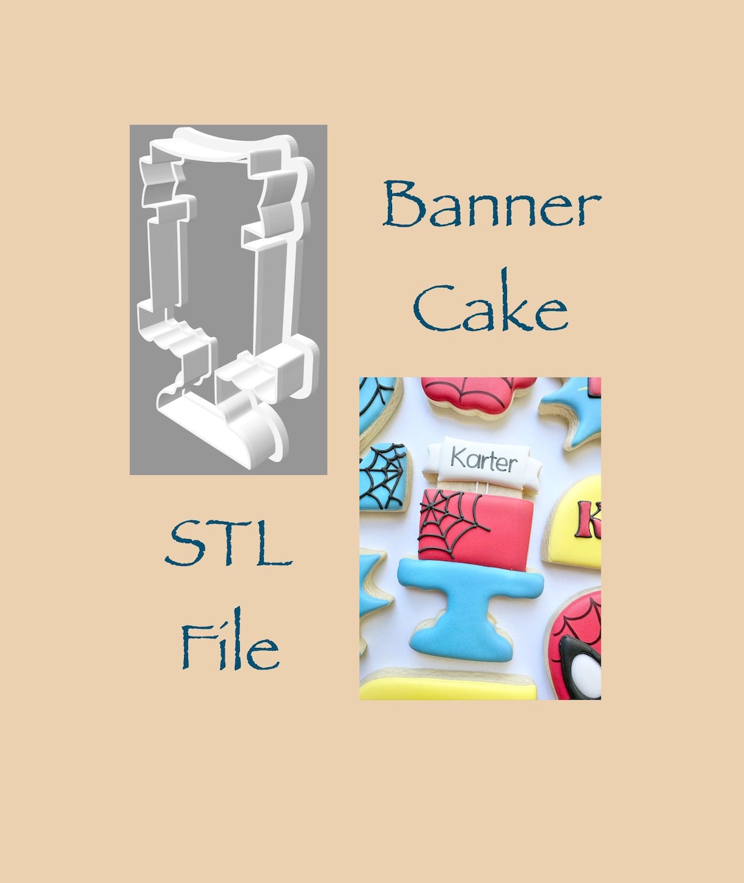 Banner Cake - STL File - Digital Download - Etsy