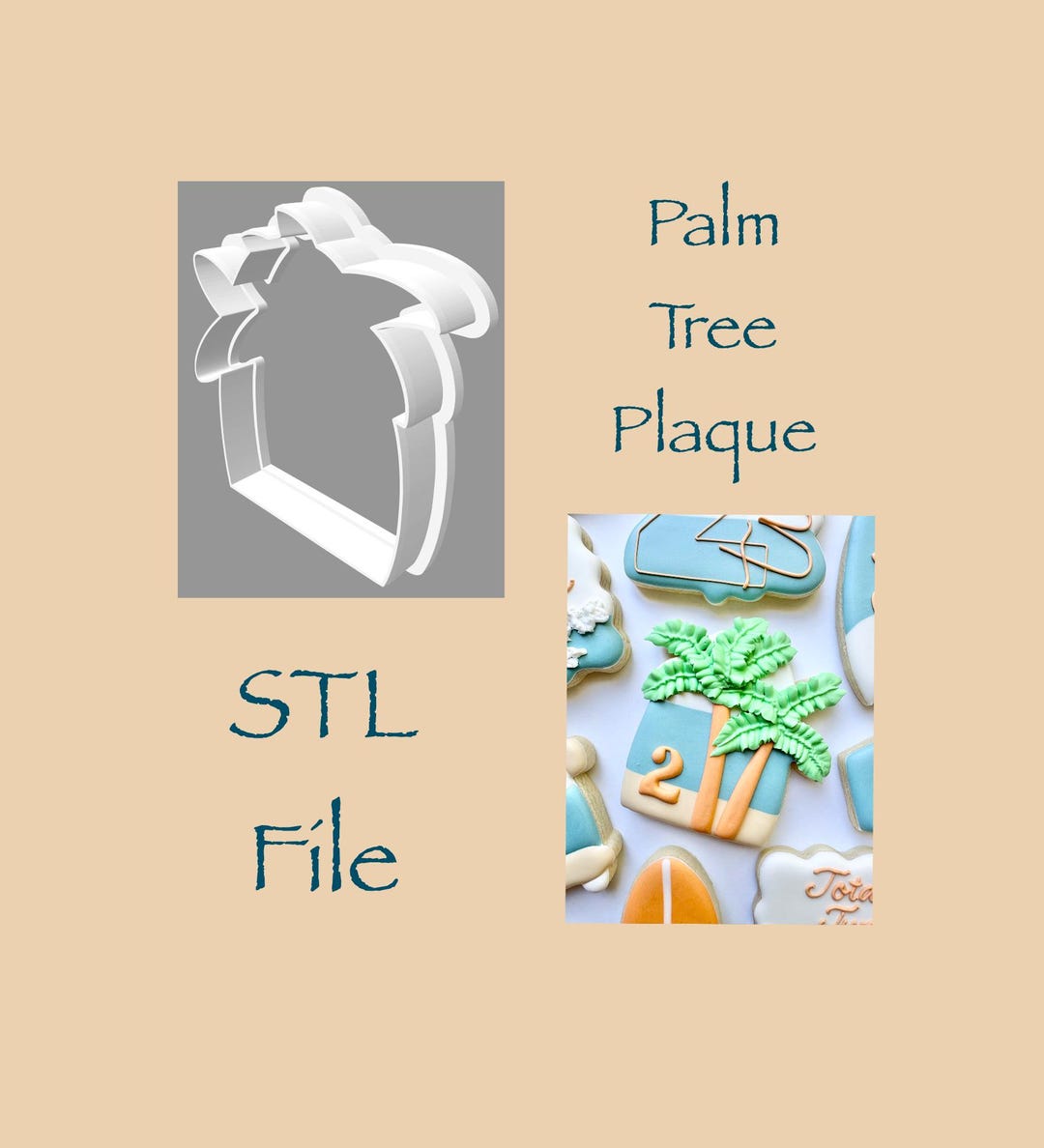 Palm Tree Plaque - STL File - Digital Download - Etsy