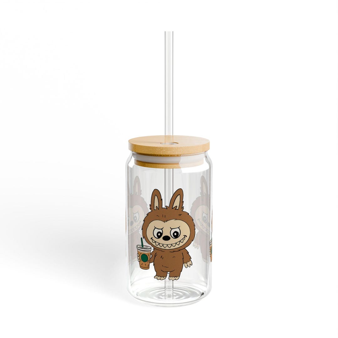 Labubu Sipper Glass, 16oz Beverage Container With Straw - Etsy