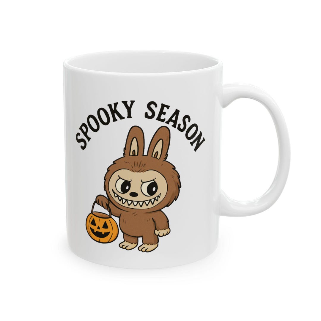 Labubu Spooky Season Ceramic Mug - Halloween Coffee Cup, Fall Mug, 11oz ...