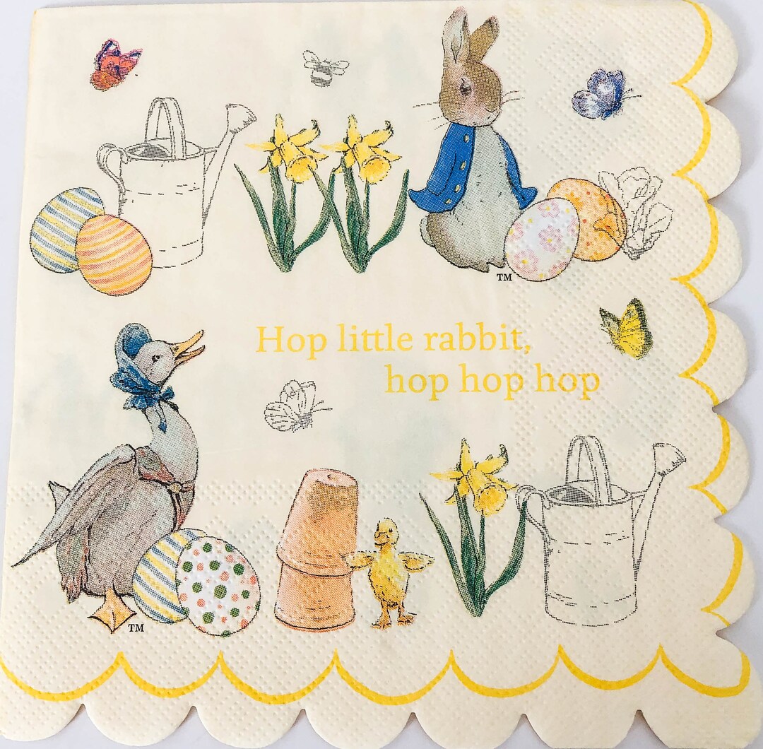 Paper Napkins for Decoupage Crafts Peter Rabbit Napkins SET of TWO ...