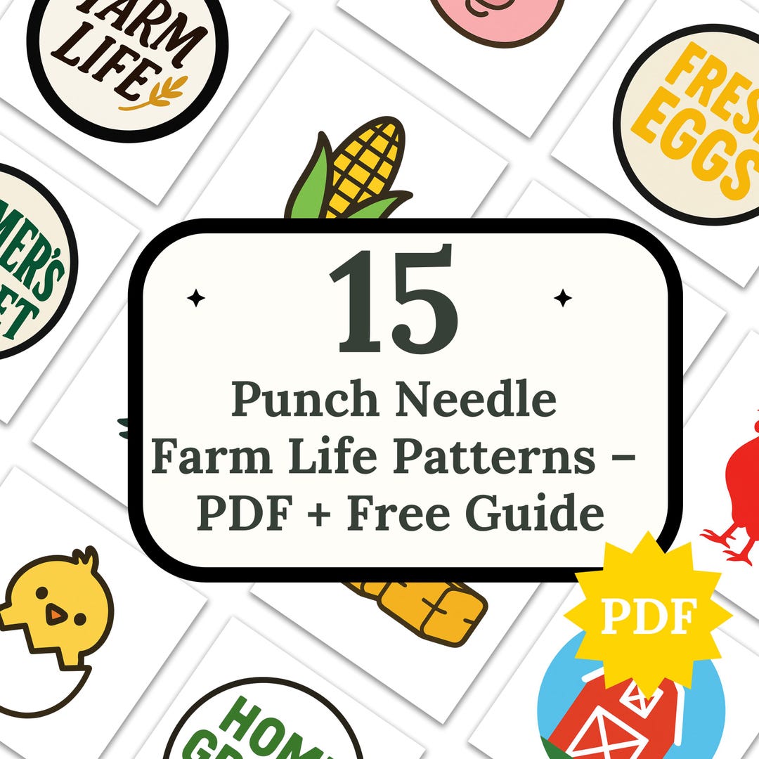 Punch Needle Coaster Patterns & Template – Cute Punch Needle Designs ...