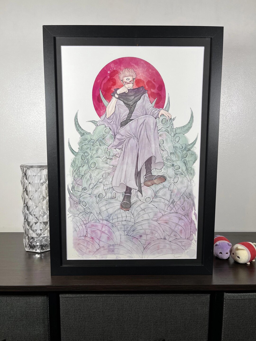 Sukuna Art Print | Jujutsu Kaisen Watercolor Poster | Anime Villain ...