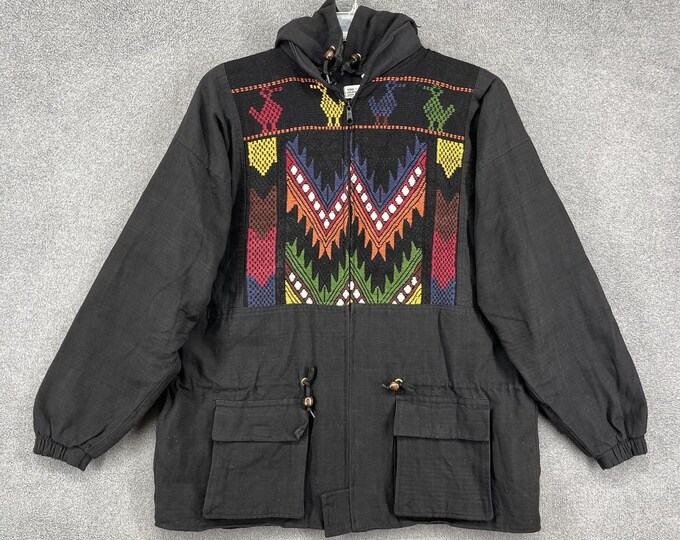 60s/70s Guatemalan Woven Embroidered Ethnic Shirt Jacket With Quetzal ...