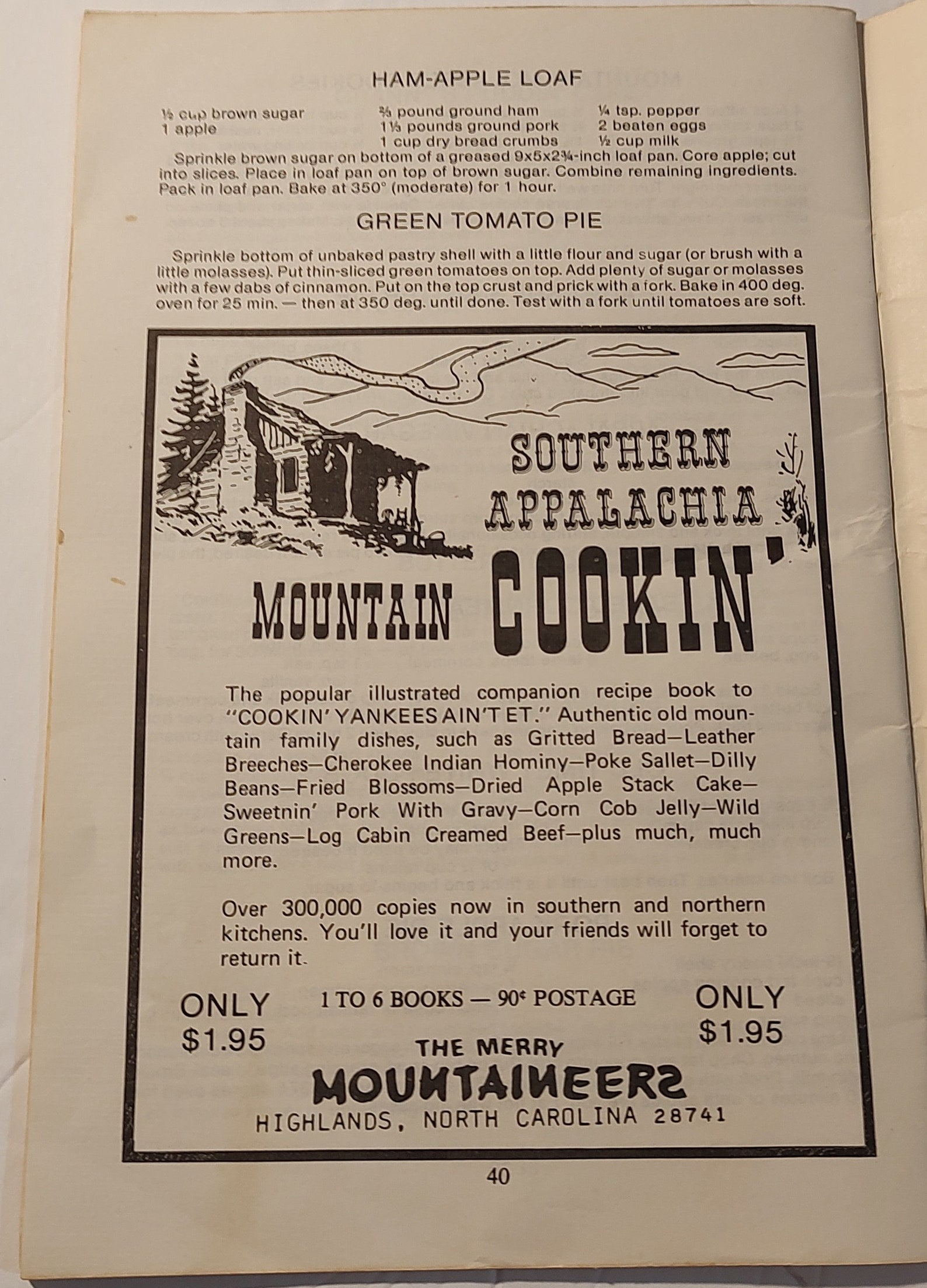 Traditional Ol' Mountain An' Southland Songs and Hillbilly Recipes 1985 ...