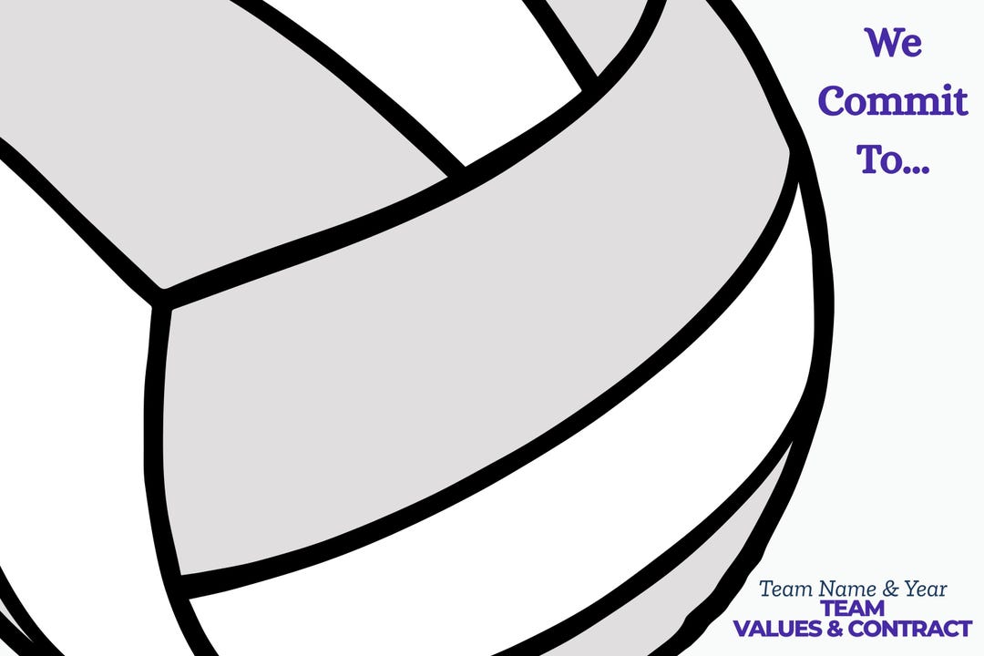 Team-building Idea for Volleyball (team Contract & Values) - Etsy