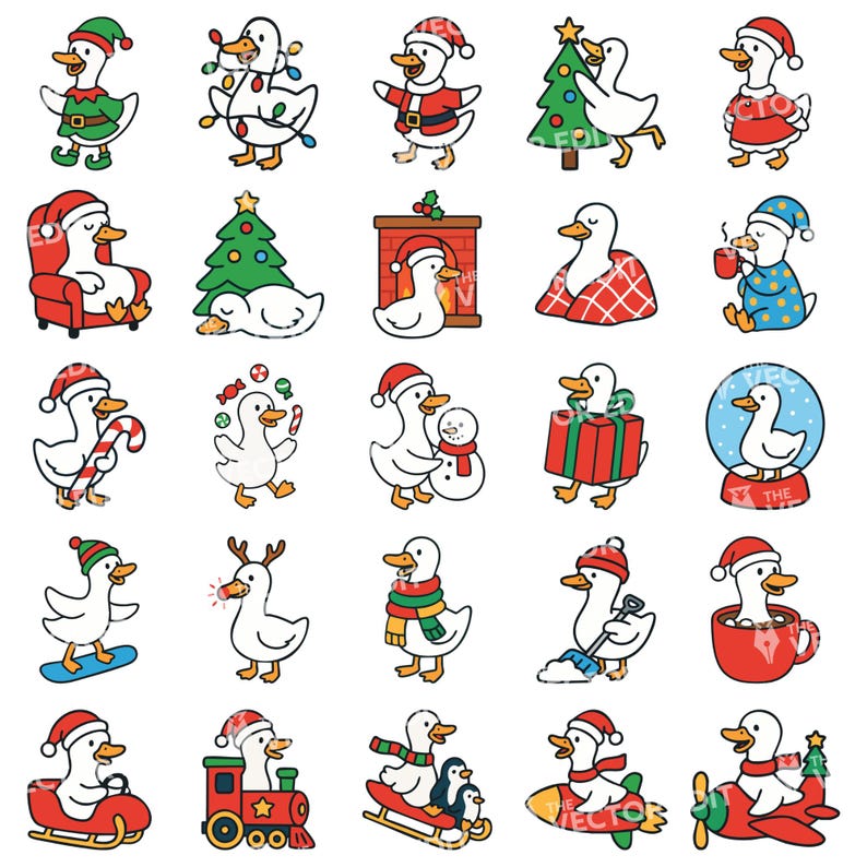 Silly Goose Christmas SVG Bundle | Funny Holiday & Winter Goose PNG ...