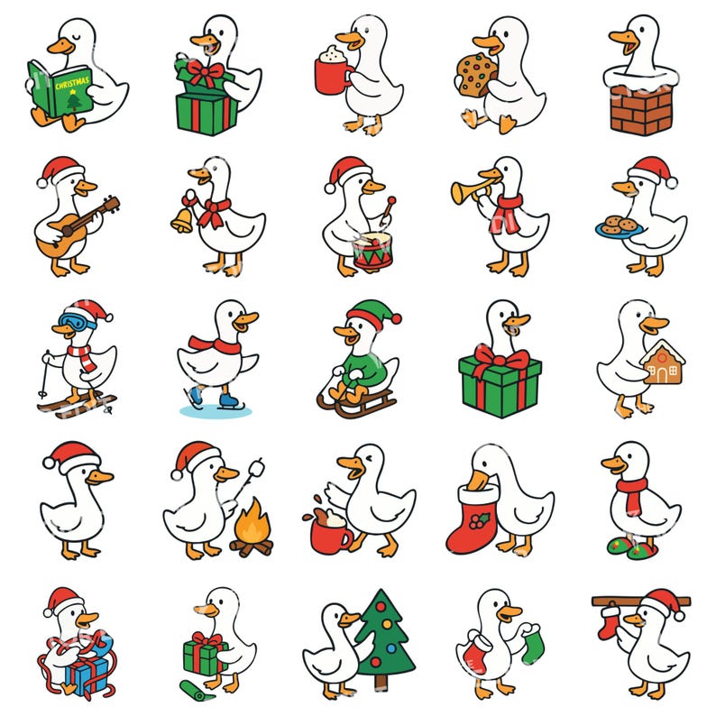 Silly Goose Christmas SVG Bundle | Funny Holiday & Winter Goose PNG ...