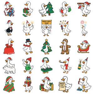 Silly Goose Christmas SVG Bundle | Funny Holiday & Winter Goose PNG ...