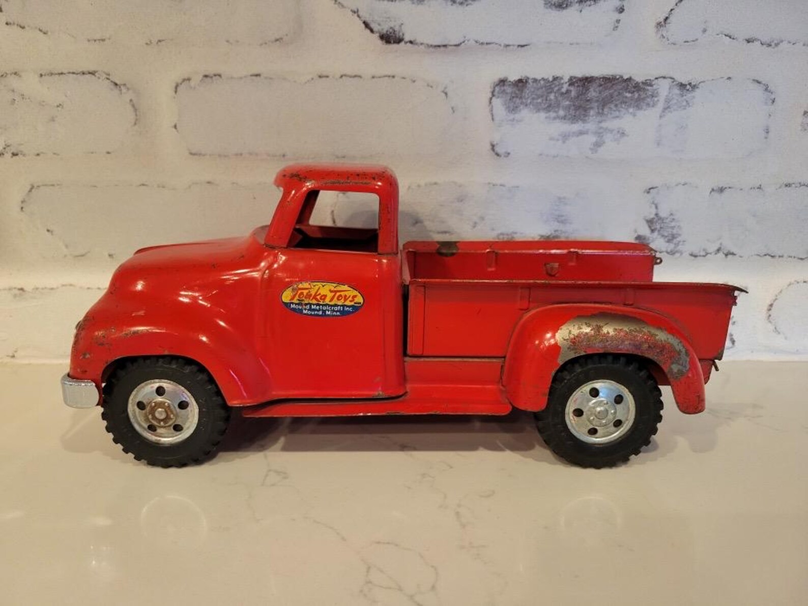 Vintage 1955 Tonka Stepside Pickup Truck Red - Etsy