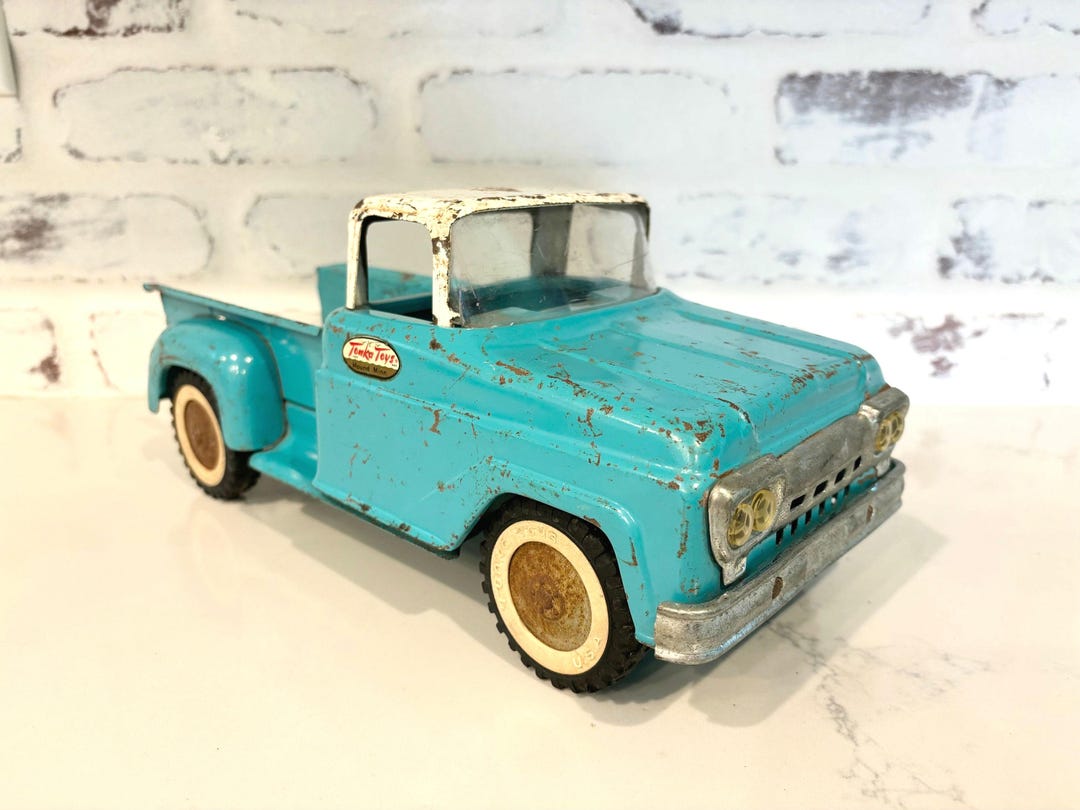 Vintage Tonka 1960 Stepside Turquoise Pickup Truck - Etsy