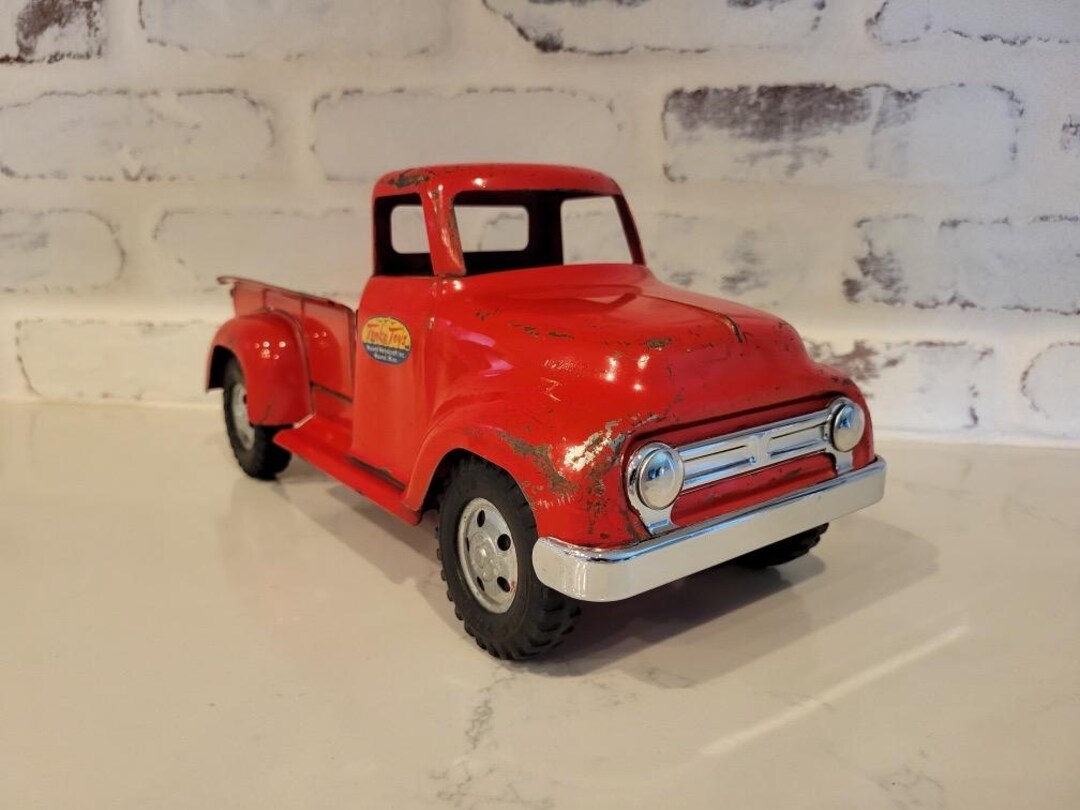 Vintage 1955 Tonka Stepside Pickup Truck Red - Etsy