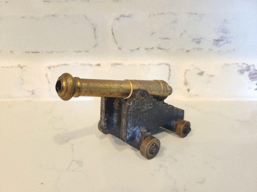 Antique Brass and Cast Iron Cannon Made in the USA - Etsy
