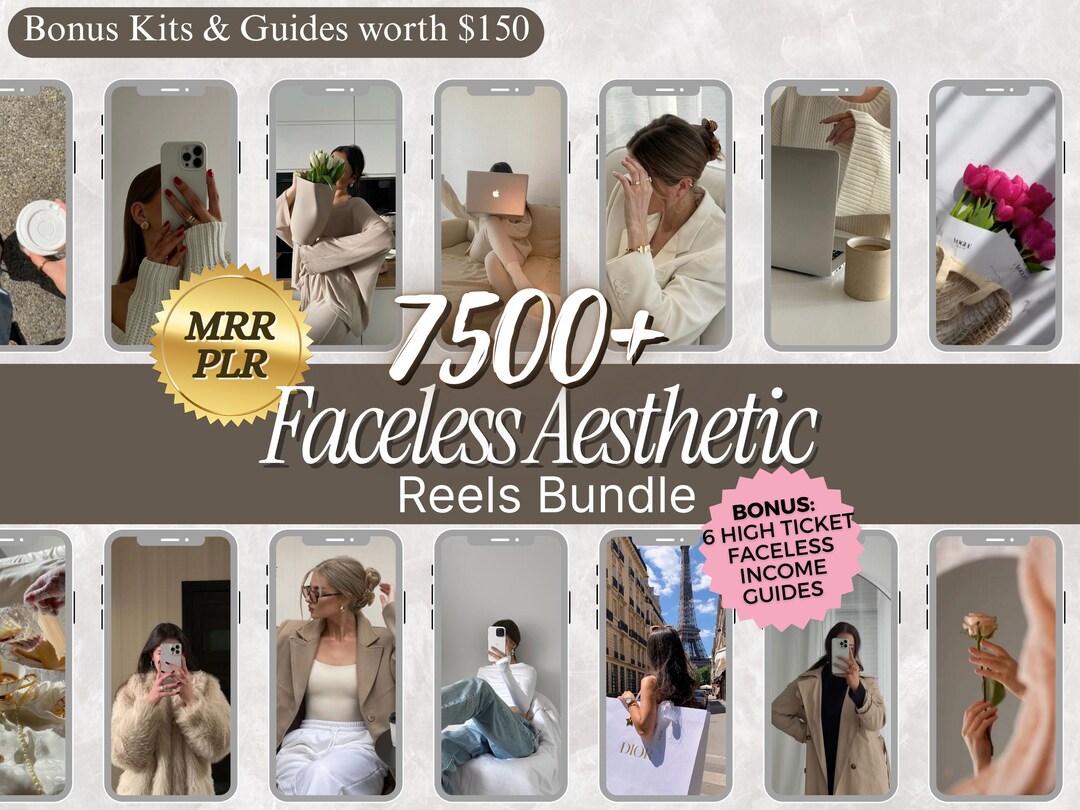 7500+ Faceless Reels Bundle PLR MRR | Faceless Marketing | Done for You ...