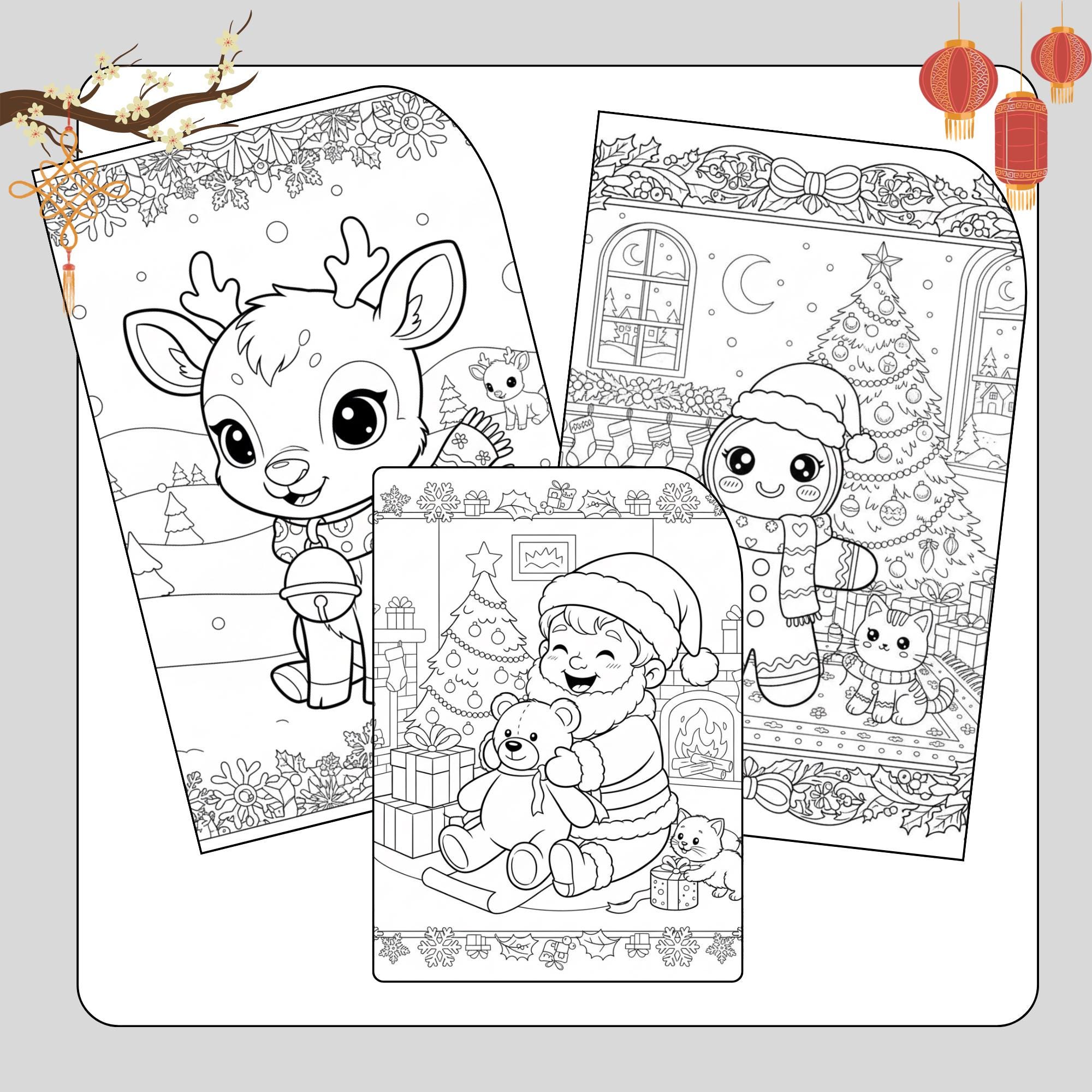 Christmas Coloring Pages for Kids – 30 Fun Holiday Coloring Sheets - Etsy