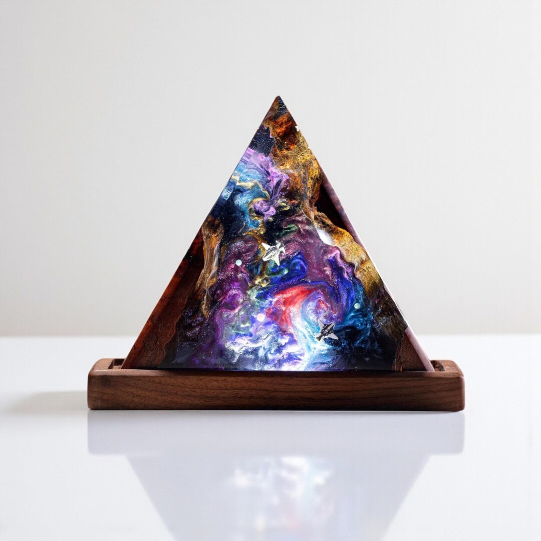 Resin Space Lamp – Cosmic Galaxy Night Light, Planet and Star Home ...