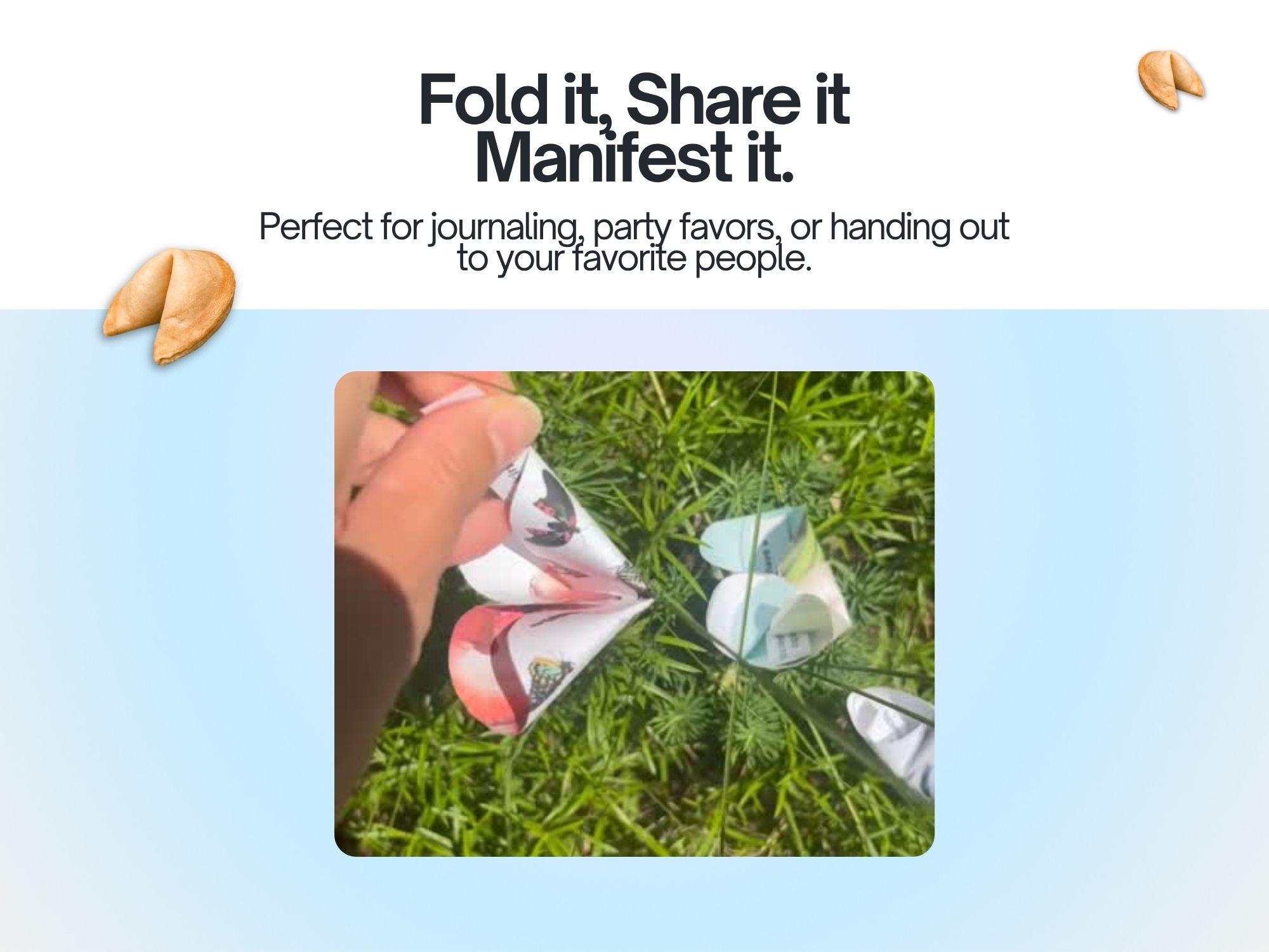 Editable Fortune Cookie Printable Manifestation Paper Craft Affirmation ...