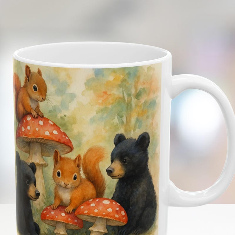 Squirrel Bear Cup - Etsy