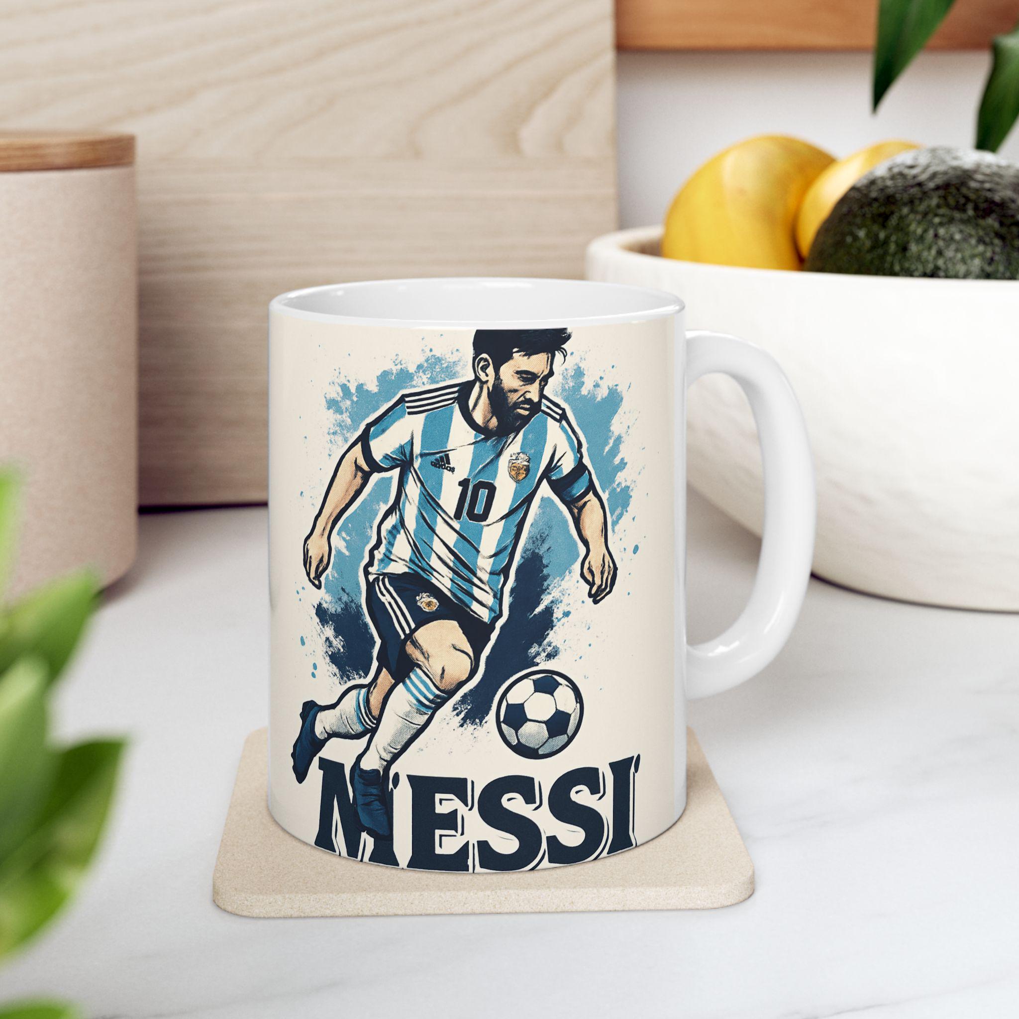 Messi Themed Ceramic Mug | Soccer Gift, Football Fan Cup, Personalized ...