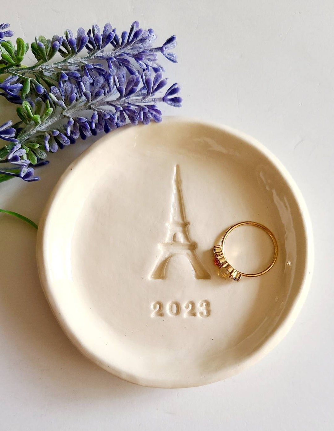 Eiffel Tower Personalized Keepsake Dish 2023 Small Engagement French ...