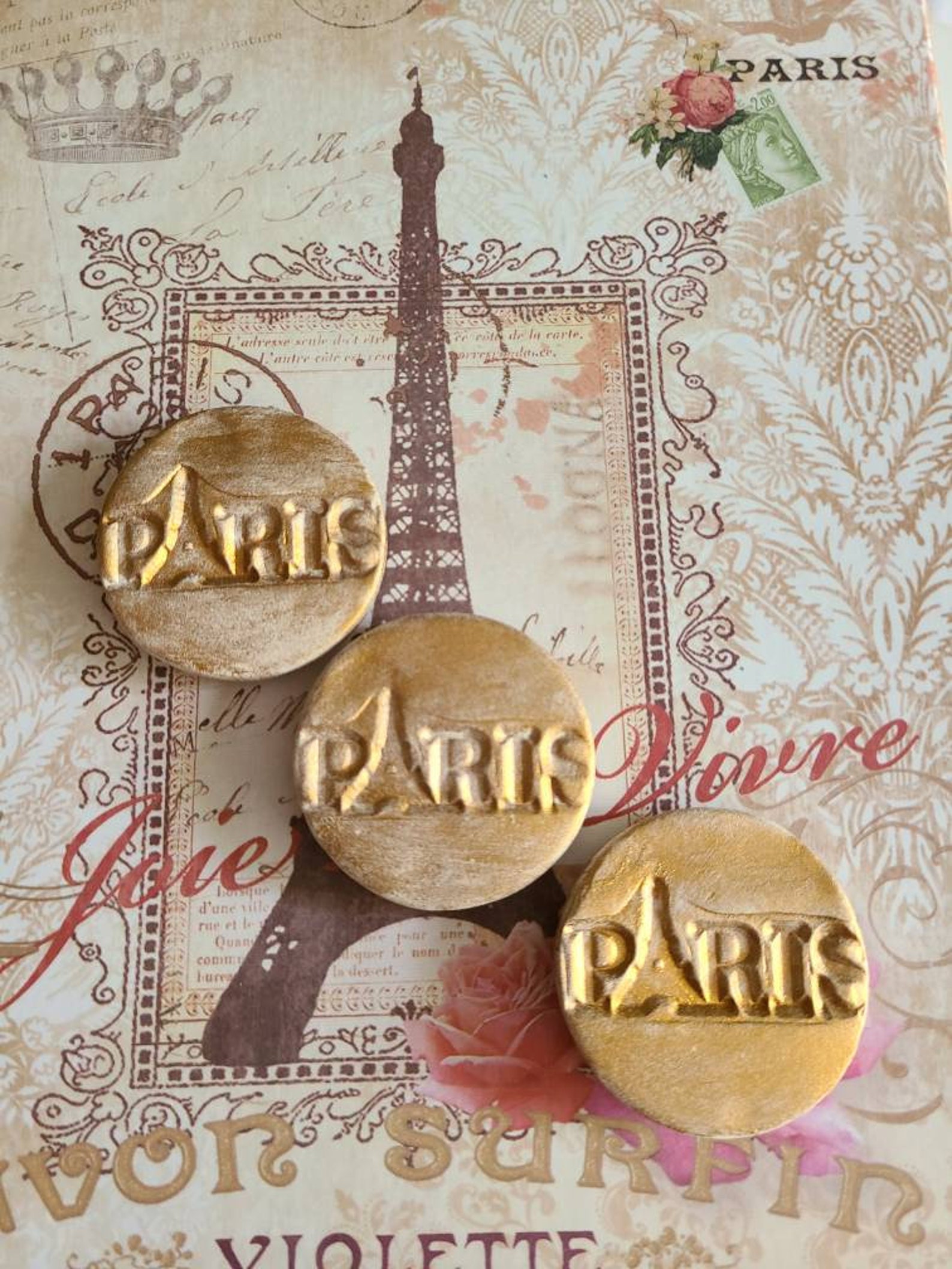 Paris Design French Magnet Gold Home Decor Paris Decor French Ceramic ...