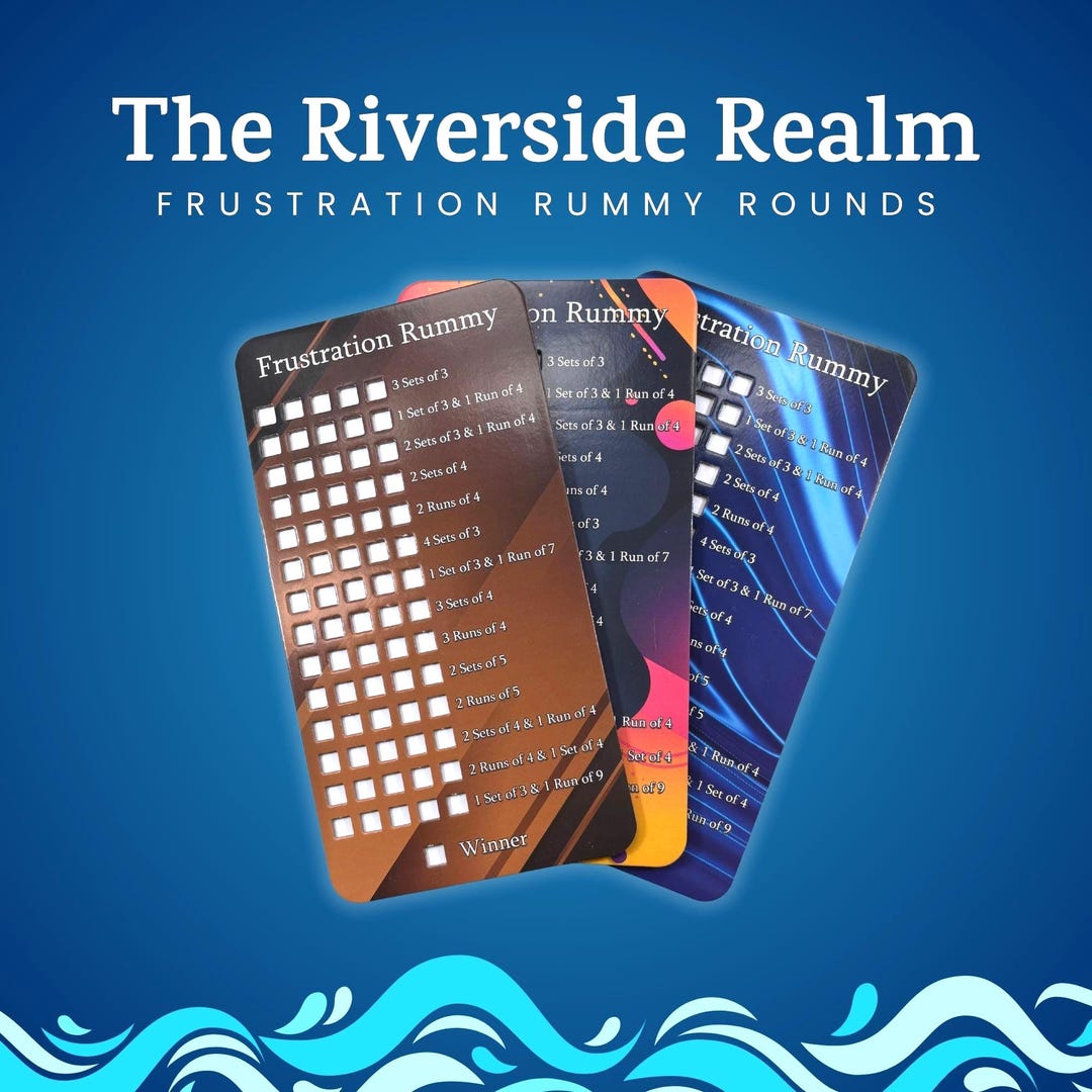 Basic Frustration Rummy Round Tracker - Score Keeper for up to 5 ...