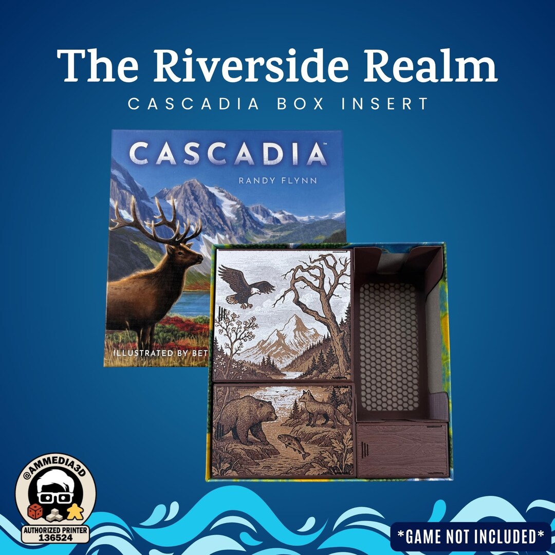 Cascadia Board Game Insert Organizer: Nature Token Upgrade, Tabletop ...