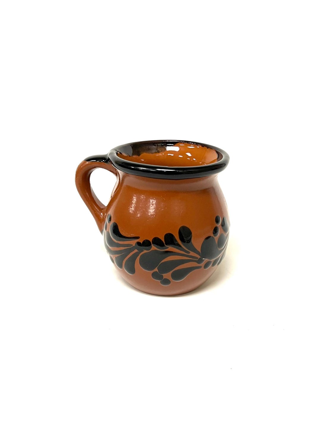 Brown Barro Jarrito Mug | Handmade Mexican Clay Coffee Cup - Etsy
