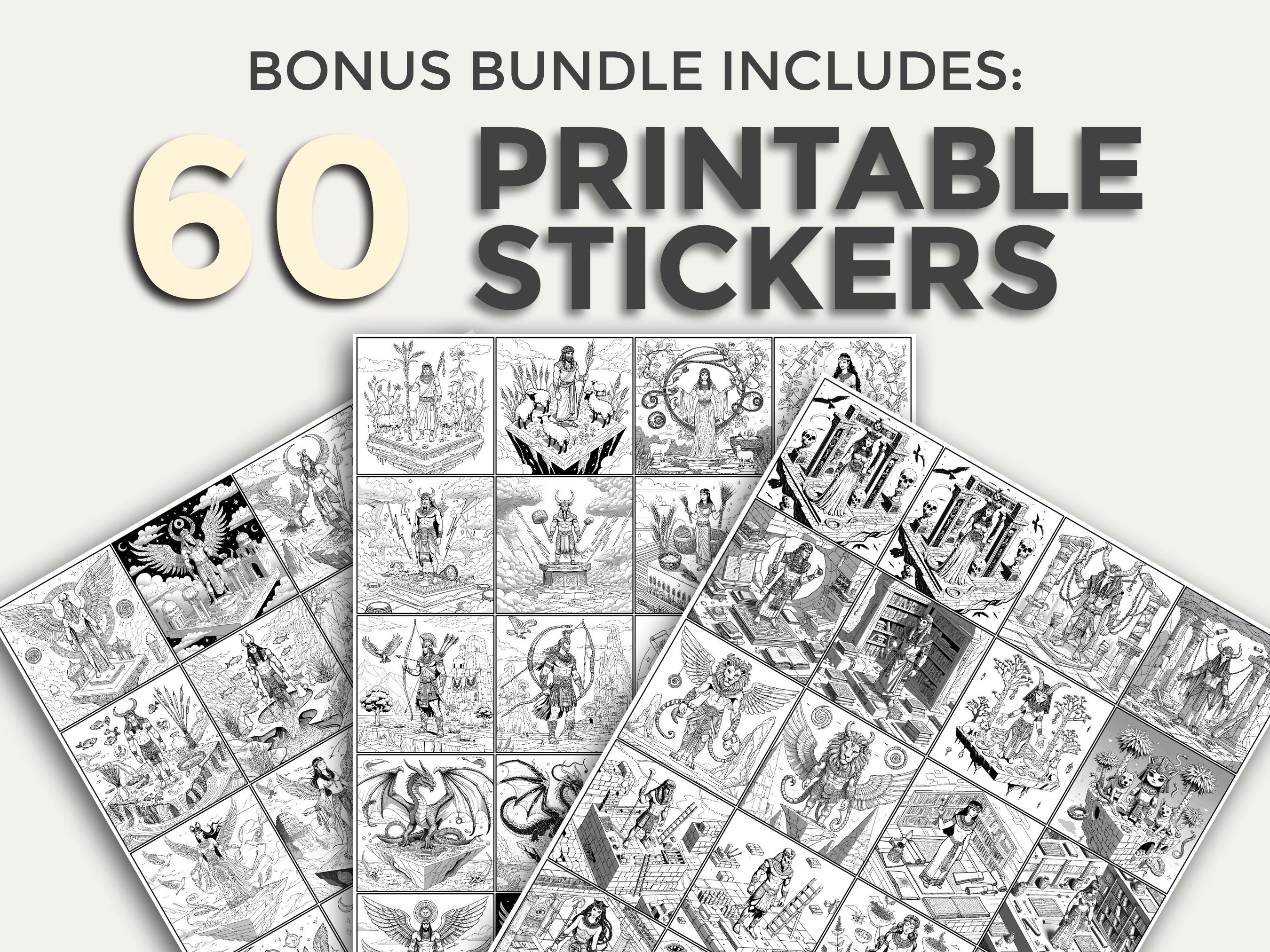 Ancient Mesopotamian Gods Coloring Book Deities Myth Art Print PDF ...