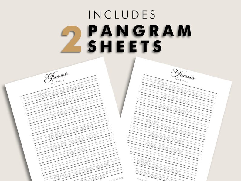 Glamour Font Calligraphy Practice Sheet PDF Procreate Alphabet Guide ...