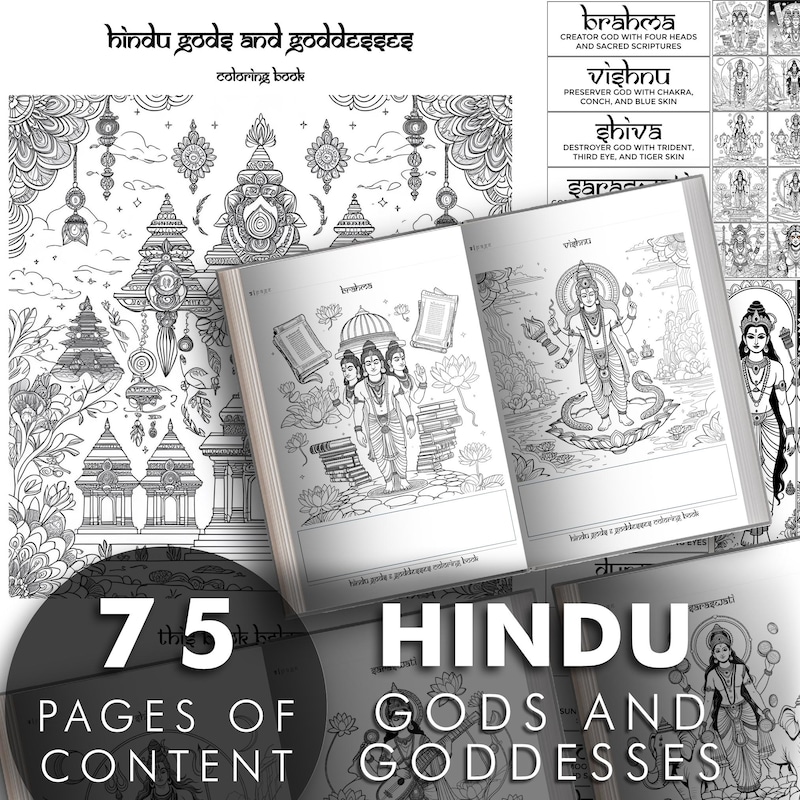 Hindu Colouring Books - Etsy