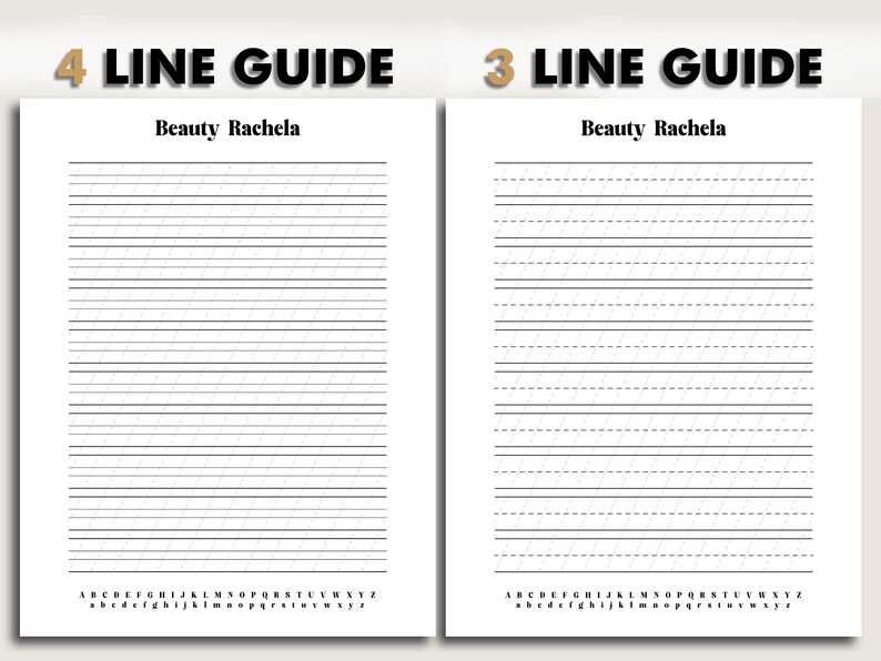 Beauty Rahela Retro Font Calligraphy Practice Sheet PDF Procreate ...